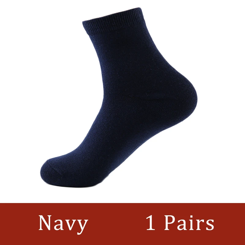 Casual Men's Business Socks For Men Cotton Brand Crew Black White Gray ...