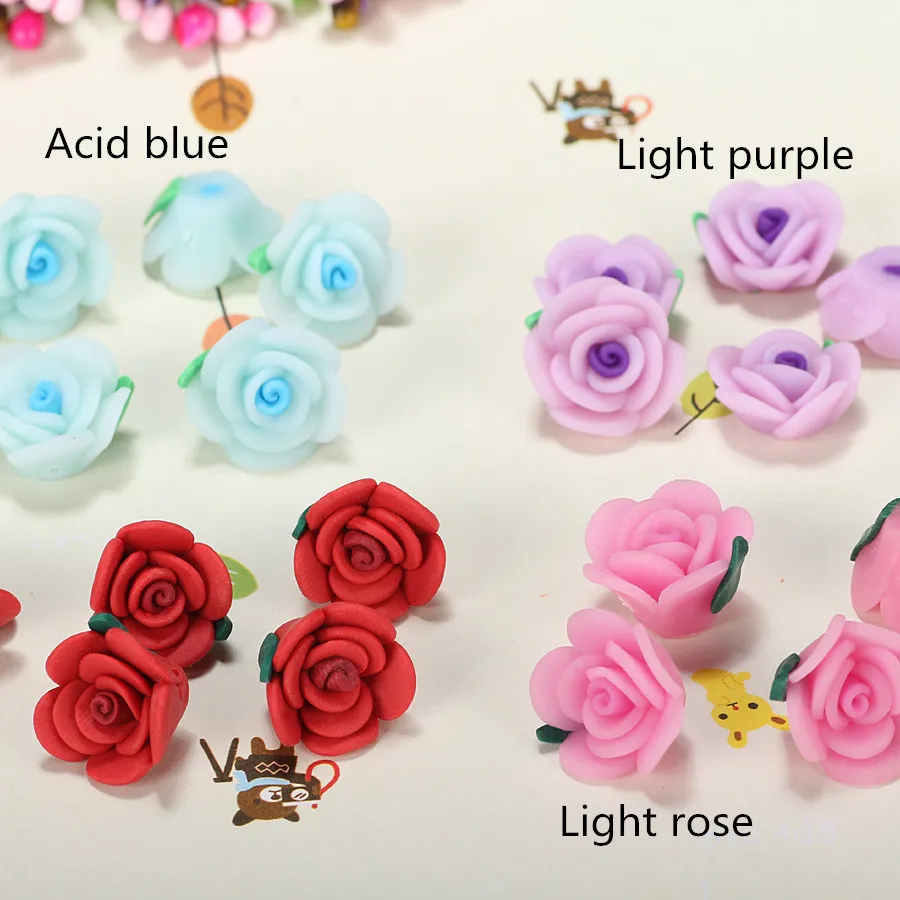 Polymer Clay Rose Jewelry Making | Polymer Clay Flower Beads | Rose ...