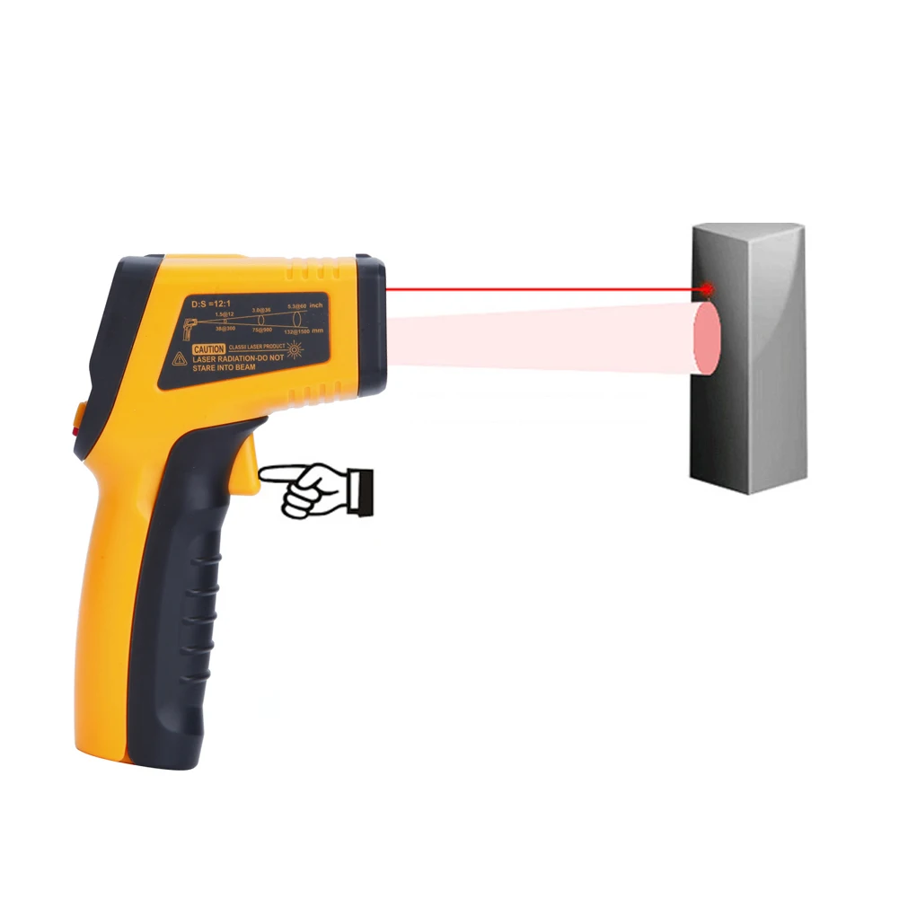 Digital Laser Infrared Thermometer - 50 - 550 ℃ Non-contact industrial ...