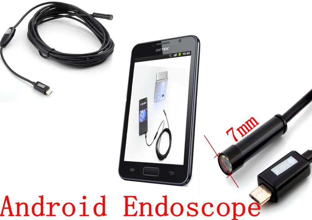 3.5M Android Endoscope 6 LED Waterproof Snake Borescope Endoscope ...