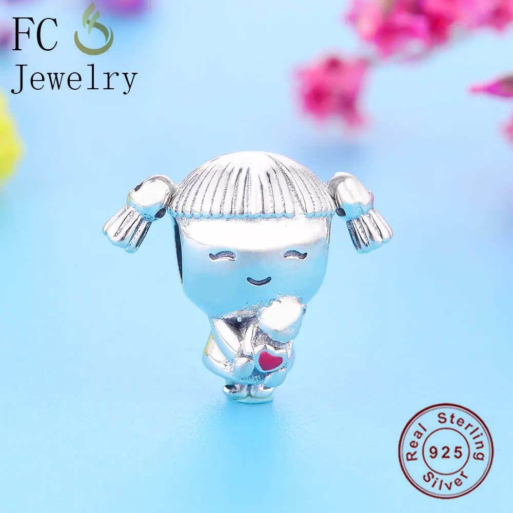 FC ювелирные изделия подходят браслет подвес Пандора 925 пробы Серебряный маленькая девочка ...