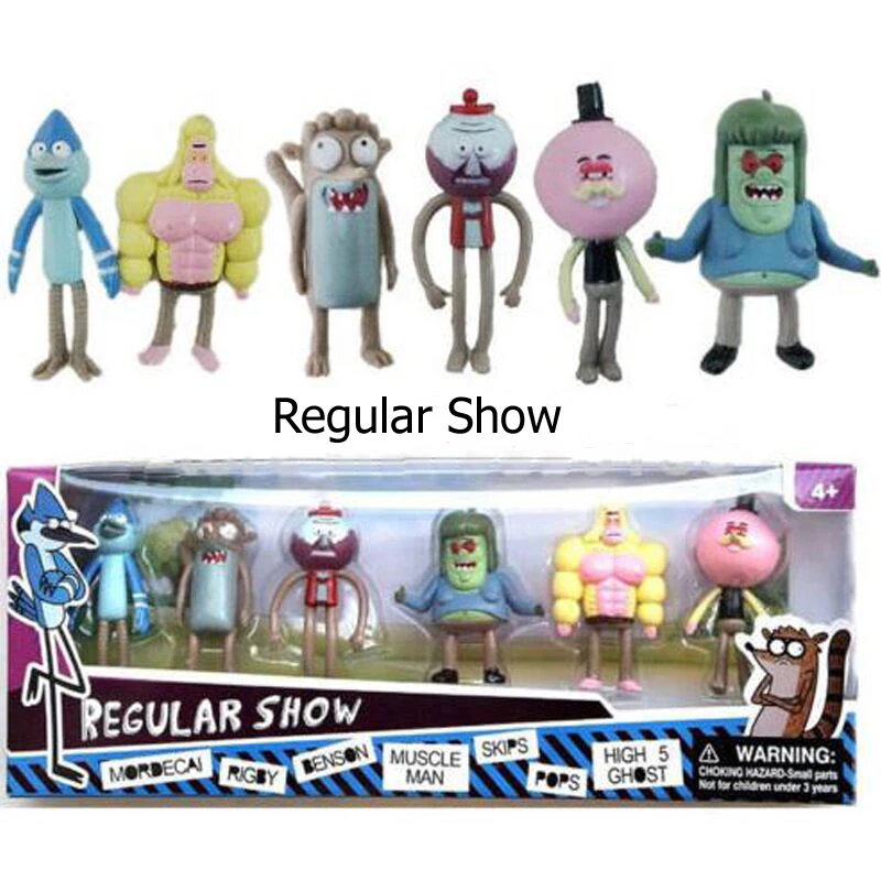New Anime Figurines 6pcs Regular Show PVC Action Figure 6cm Mordecal ...