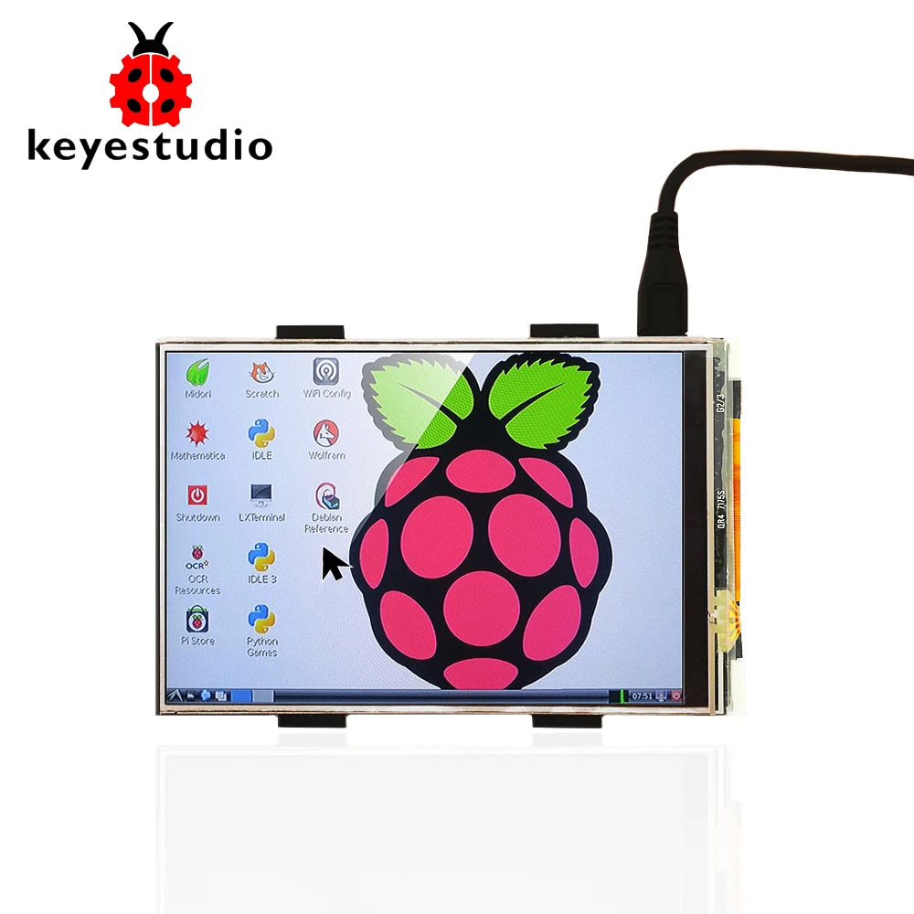 Keyestudio TFT LCD Display 3.5 Inch 480x320 16-bit TFT Touch Screen LCD Shield for Raspberry Pi ...