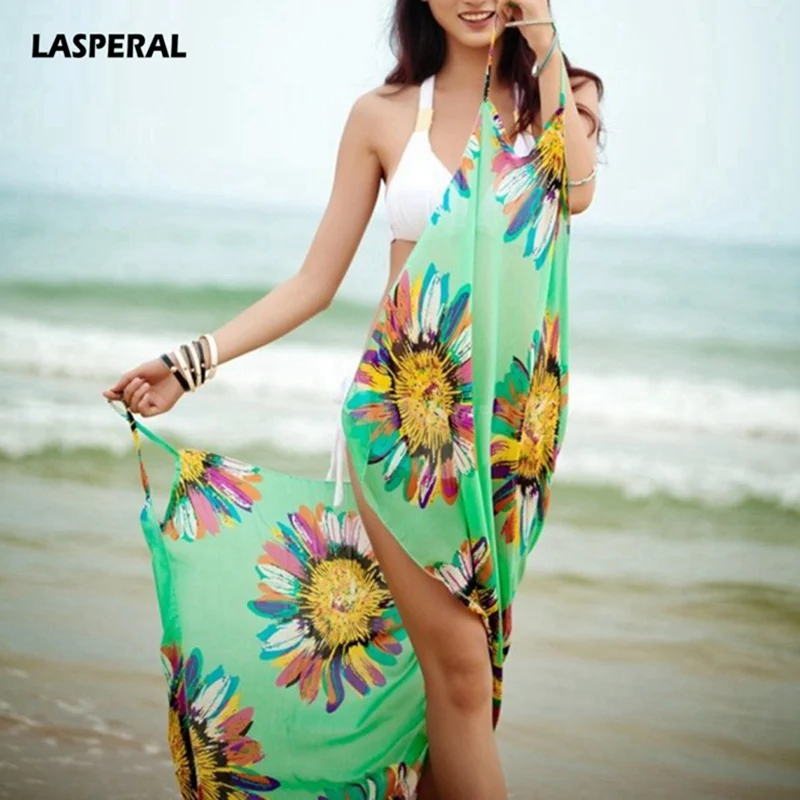 Lasperal 2018 New Sexy Women Bikini Cover Up Scarf Chiffon Beach Wear