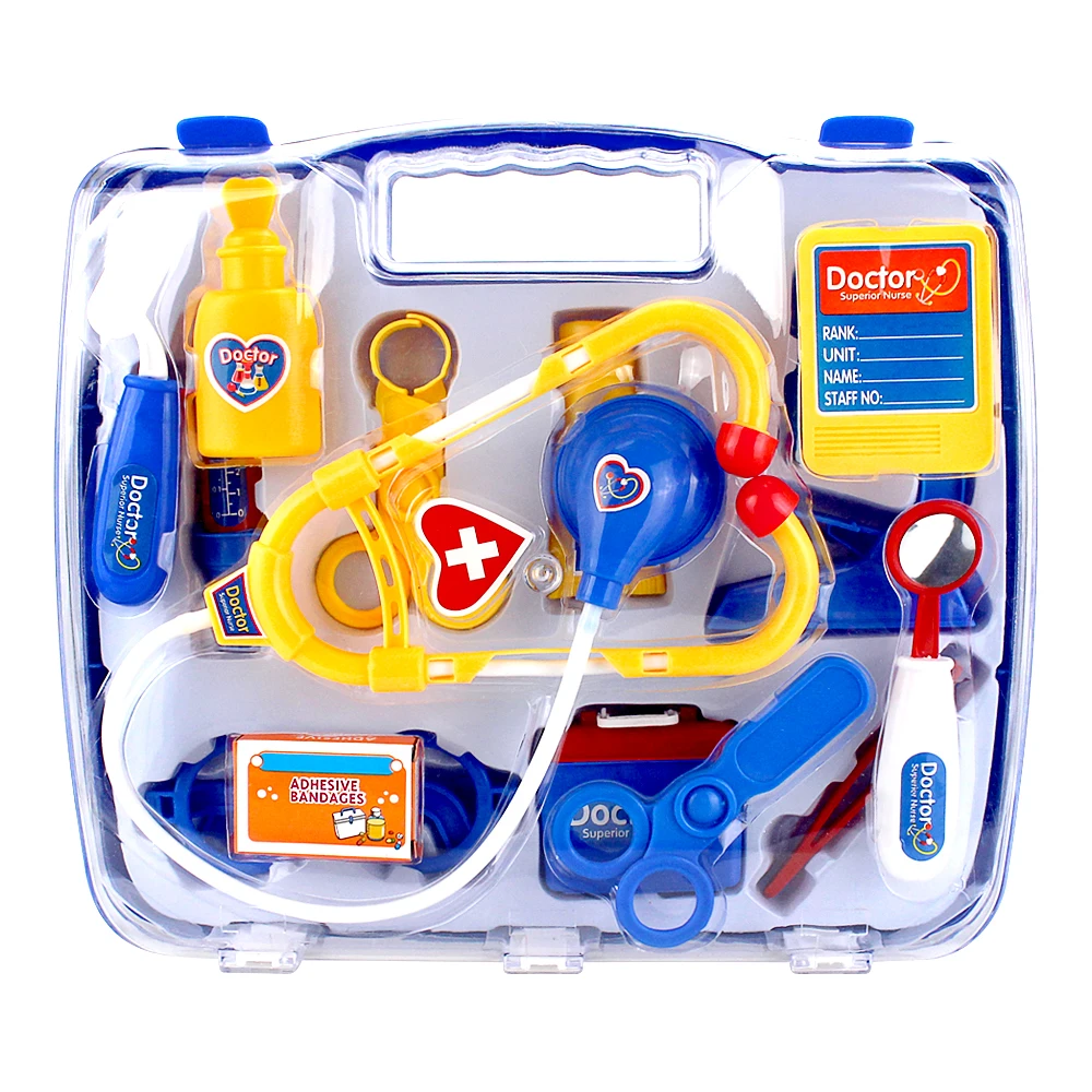 A pediatrician kit Toy dentist suitcase Set to play doctor Storage box ...