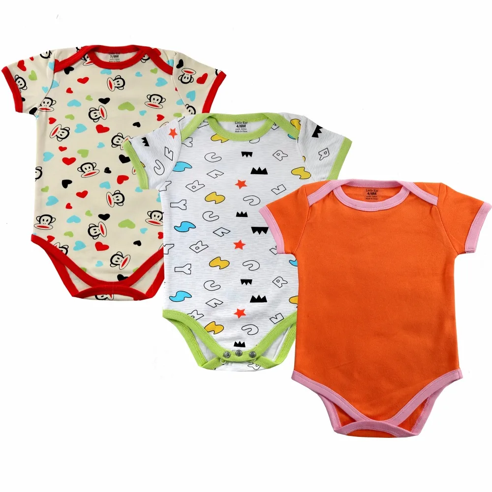 2017 BABY ROMPERS 3 PCS Cartoon 100% Cotton Babies Infantil Toddler ...