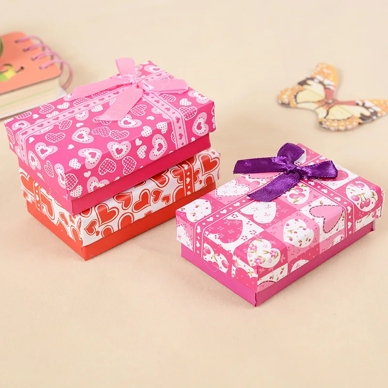 Rectangle gift boxes, six color bowknot of exquisite jewelry box, gift ...