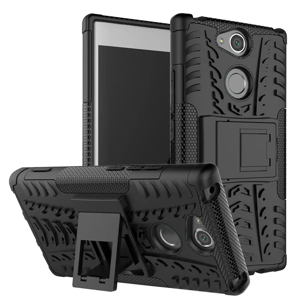 Dual Layer Hybrid Armor Case With Kickstand Soft Rubber & Hard PC Back ...