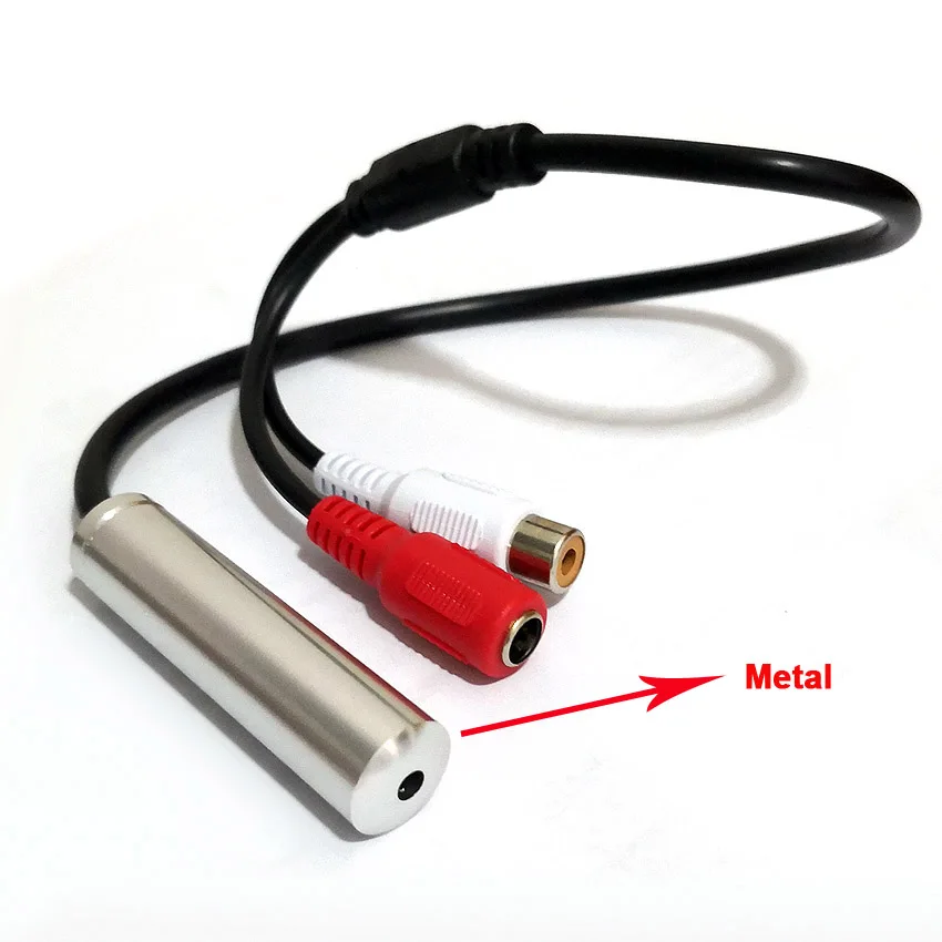 Cctv Mic For Sound Record With Dc & Av Port Wide Range High Sensitive ...