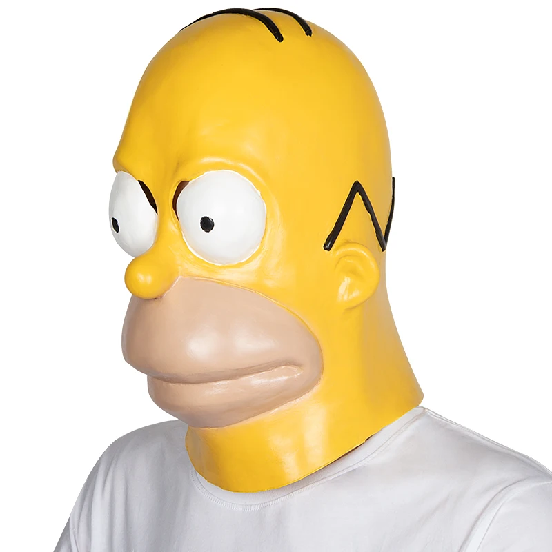 The Homer Simpsons Latex Simpsons Cosplay Mask Halloween Cosplay For ...