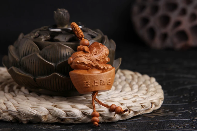 1pcs-3D-Chinese-cabbage-Lucky-Carving-Wooden-Pendant-Car-key-chain-Key ...