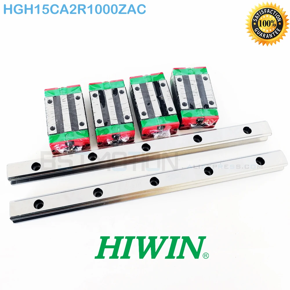 ของแท้ HIWIN 15 มม. 2x HGR15 1000 มม. คู่มือเชิงเส้น 4x HGH15CA Linear ...