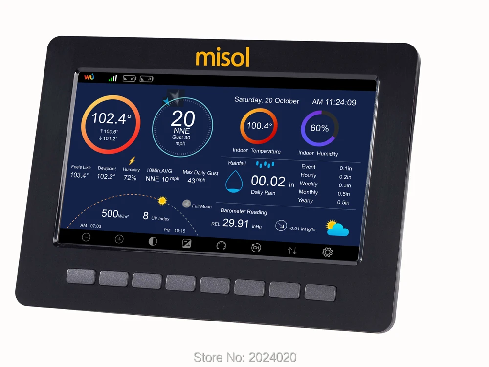 Misol-Receiver-display-for-Wireless-weather-station-HP2550-connect-to ...