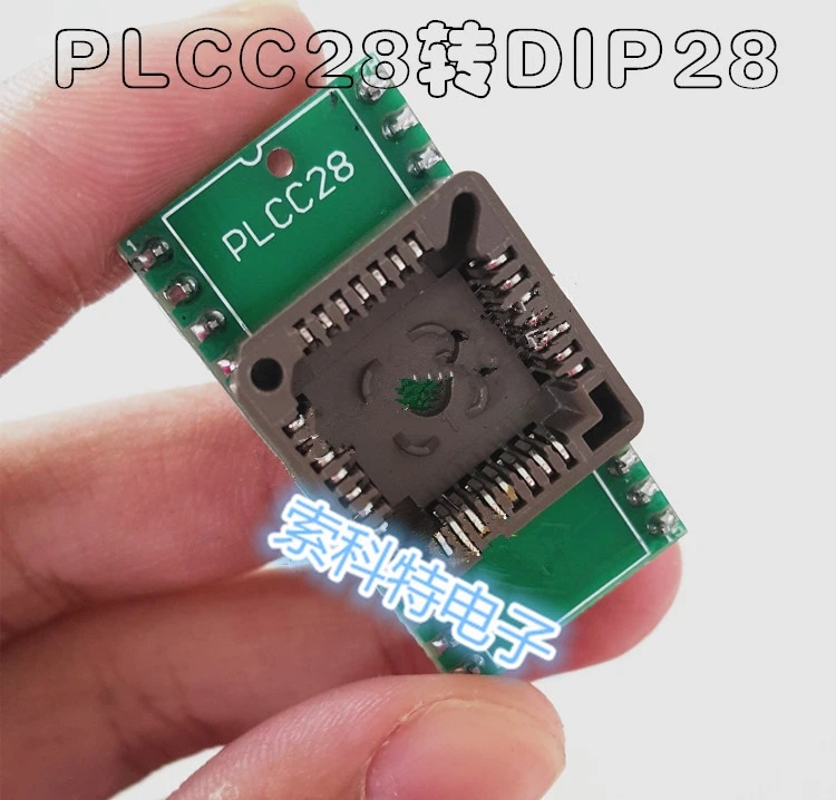 2pcs Simple Block PLCC28 pin to DIP28 pin PLCC28 to DIP28 SMD IC Test ...