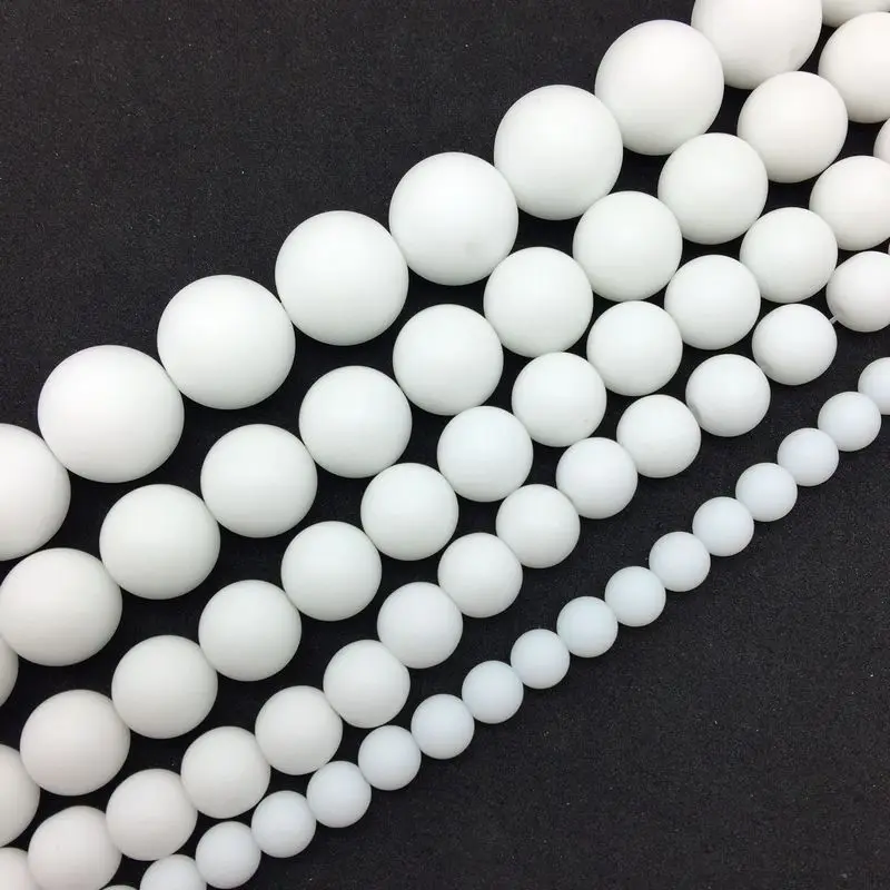 High Quality Matt Solid Opaque Glass Beads Round Spacer 6 mm 8 mm 10 mm ...