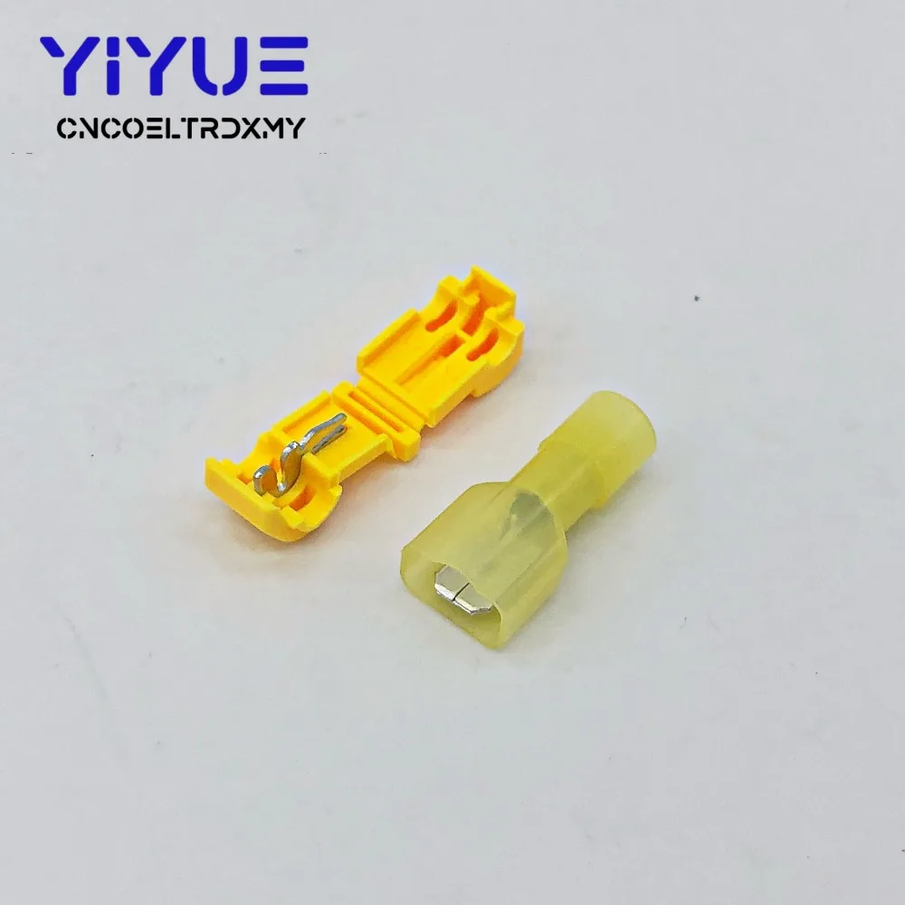 20PCS/10Pairs Male Spade & Lock Quick Splice Wire Connector Set Snap ...