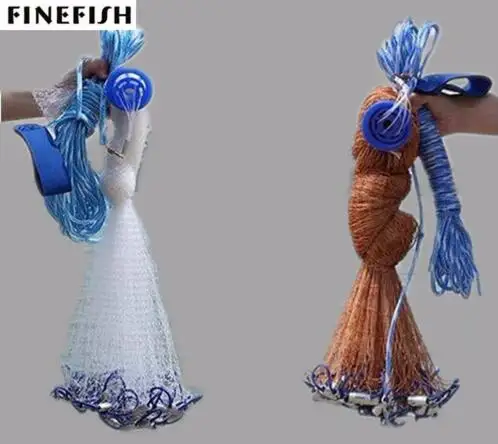 Finefish Hand Throw Fishing Net USA Style Cast Nets Fly Network Outdoor ...