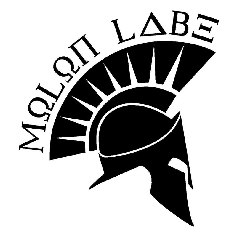 10.2CMX11CM MOLON LABE SPARTAN Vinyl Windows Decals Car Sticker ...