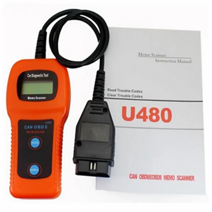 Высокое качество U480 CAN-BUS OBD OBD2 считыватель кодов Сканер U480 ...