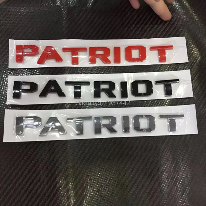 1pcs 3D ABS PATRIOT Emblem for JEEP Front and door Tail Sticker Decal ...