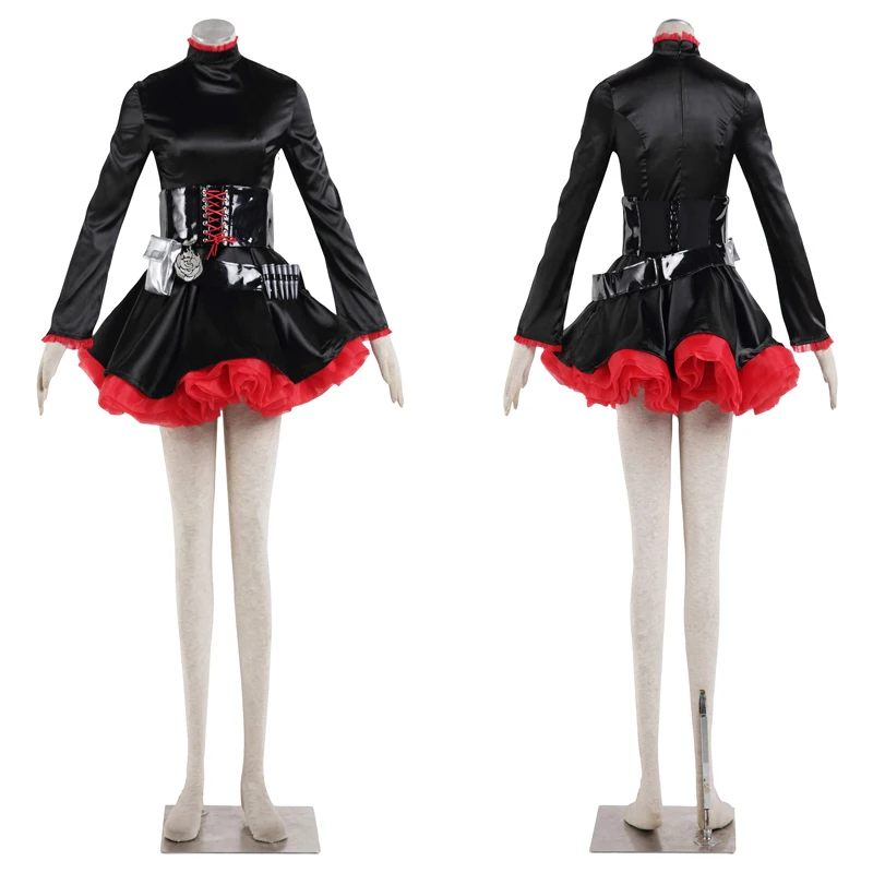 Original RWBY Ruby Rose Cosplay Costume Red Dress Cloak Karneval ...