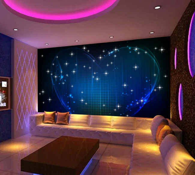 KTV Bar nightclub large mural wallpaper TV background wall paper ...