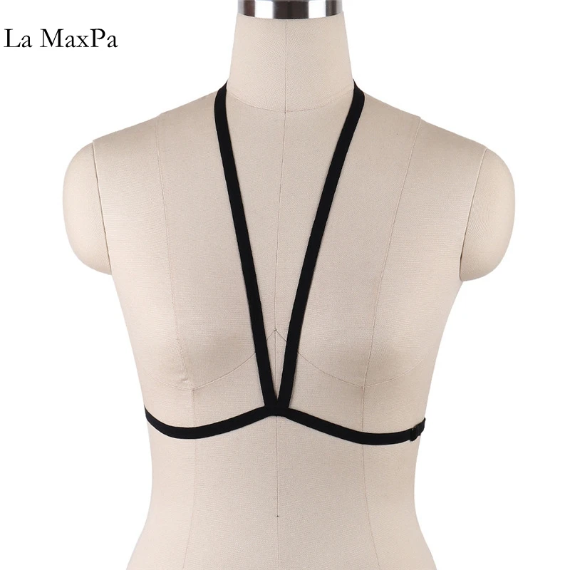 Sexy Ladies Women Body elasticity Harness Bra Fetish Chest Bondage ...
