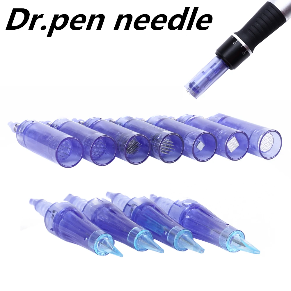 20pcs 12/36/1R/3R pin blue micro needle cargridge electric DR derma pen ...