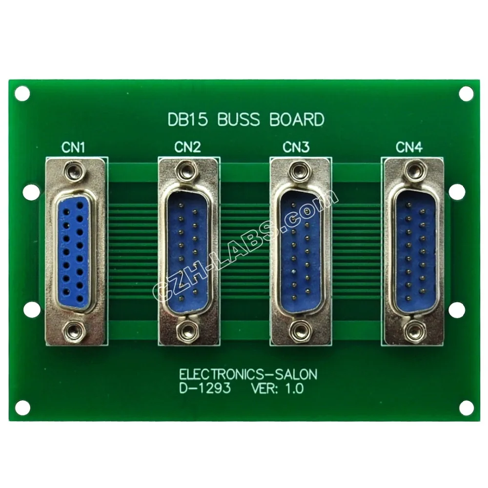 ELECTRONICS SALON Panel Mount DB15 1 Female 3 Male Buss Board, DB 15 ...
