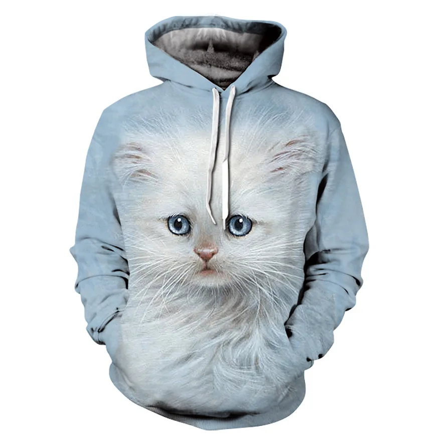 New 3d Cat Printed Men Women Hoodies Cool Funny Sweatshirts Casual