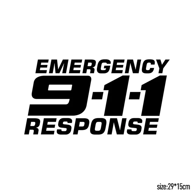 3 Pairs Customization EMERGENCY 911 RESPONSE Car Body Stickers Car ...