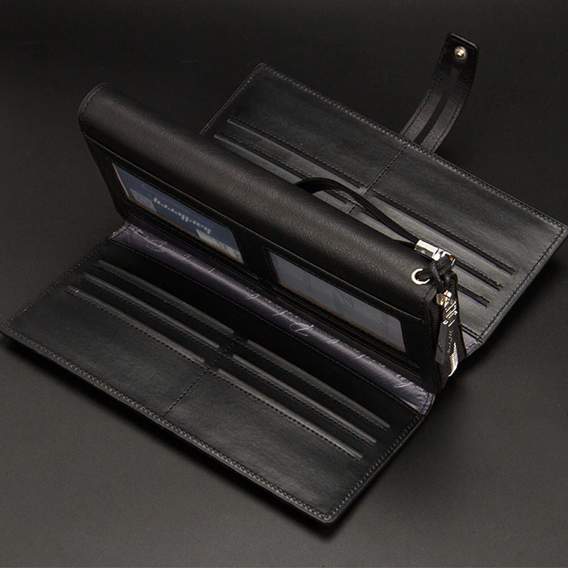 Baellerry-Large-Wallet-for-Men-Leather-Wallets-Turnover-Design-Card ...