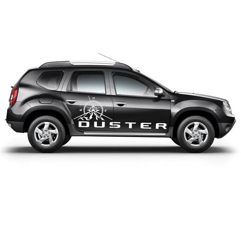 car stickers 2PC side door mountains compass graphic Vinyl car ...