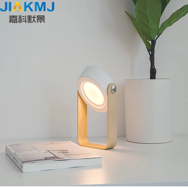 Creative wooden handle portable lantern lamp telescopic folding led ...