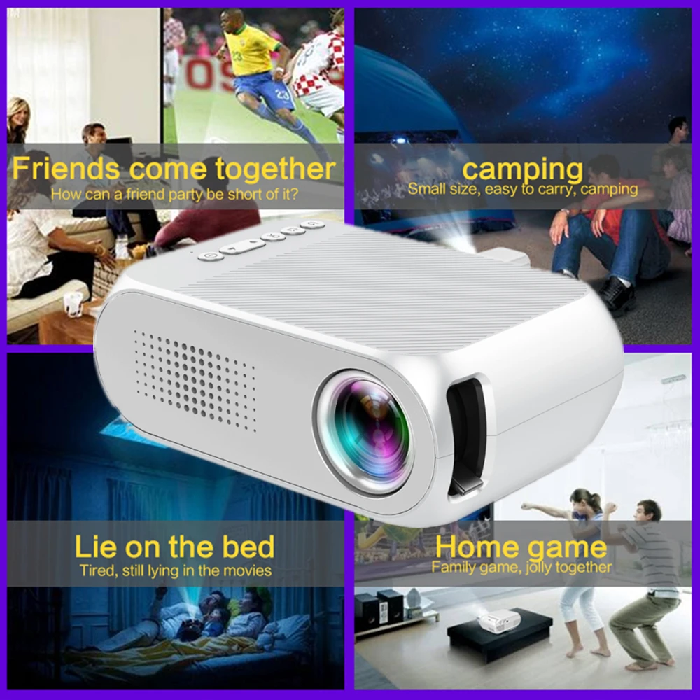 YG 320 YG320 Portable Mini LED Projector Home Theater Cinema Proyector ...