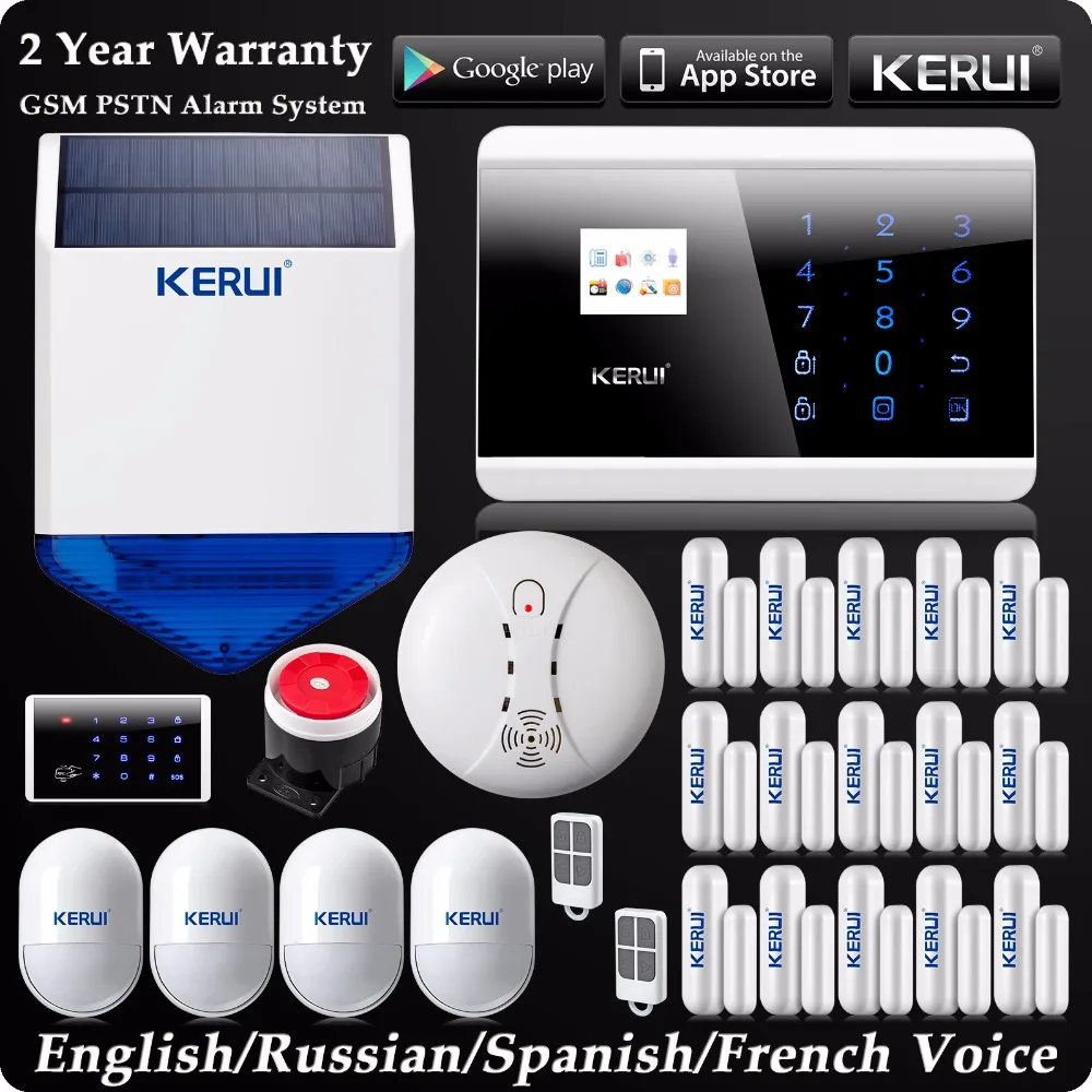 DHL/EMS Free Shipping Wireless Wired SMS GSM PSTN Dual Net Home Alarm ...