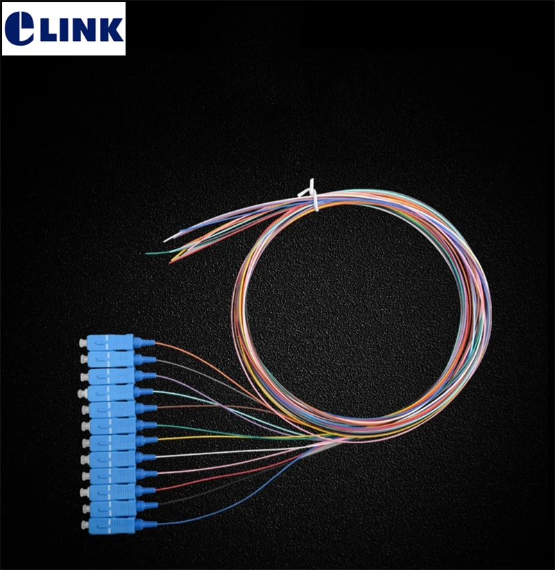 12core Colored Sc Pigtails 1.5mtr Sm Optical Fibre G652d A Class ...