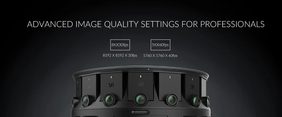 Yi Halo Vr Camera 3d-360 Camera 5ghz Wi-fi 2.2 Inch Lcd Touch Screen ...