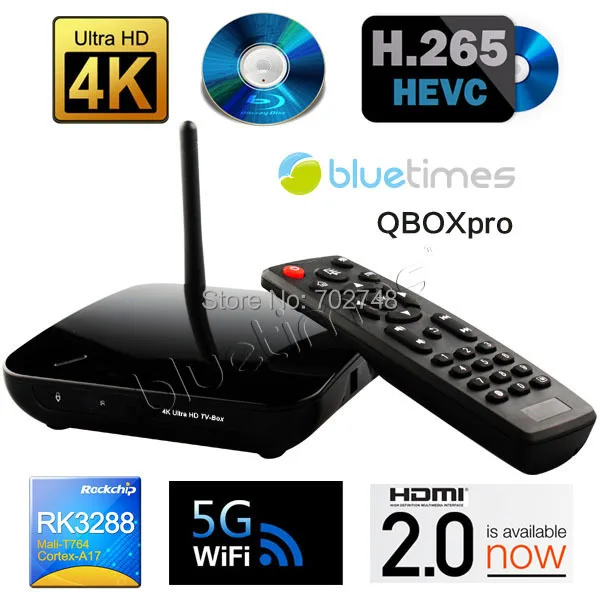 Bluetimes RK3288 Android 4.4 Quad Core Cortex A17 1.8GHz TV BOX 4K x 2K ...