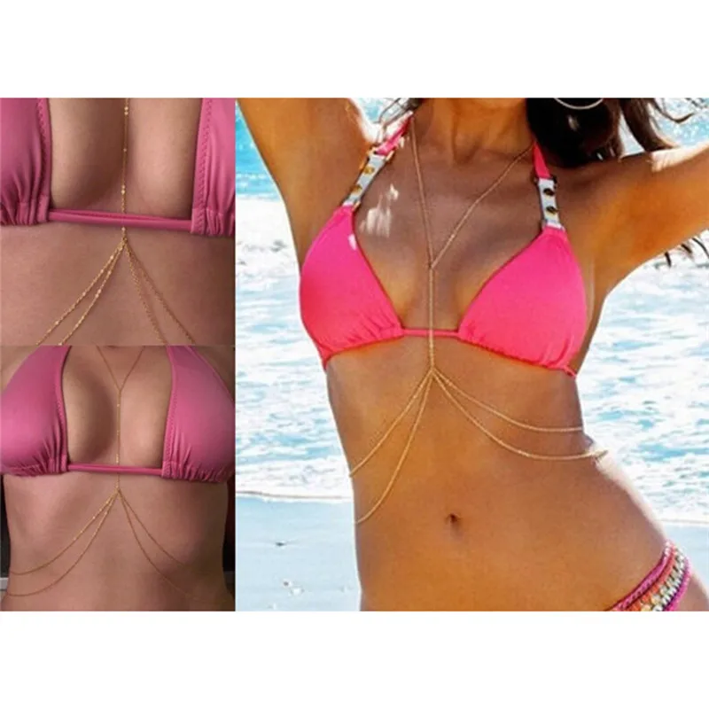 Body Jewelry Sexy Body Chain Beach Bikini Fashion Body Chain Double