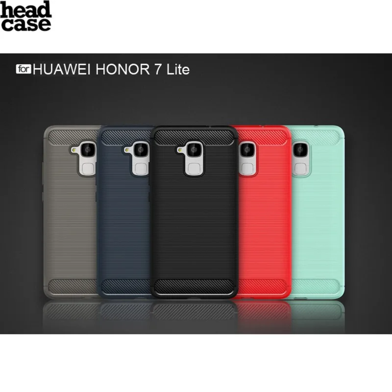 Head Case For Huawei Honor 7 Lite Case Silicone Soft Carbon Fibre ...