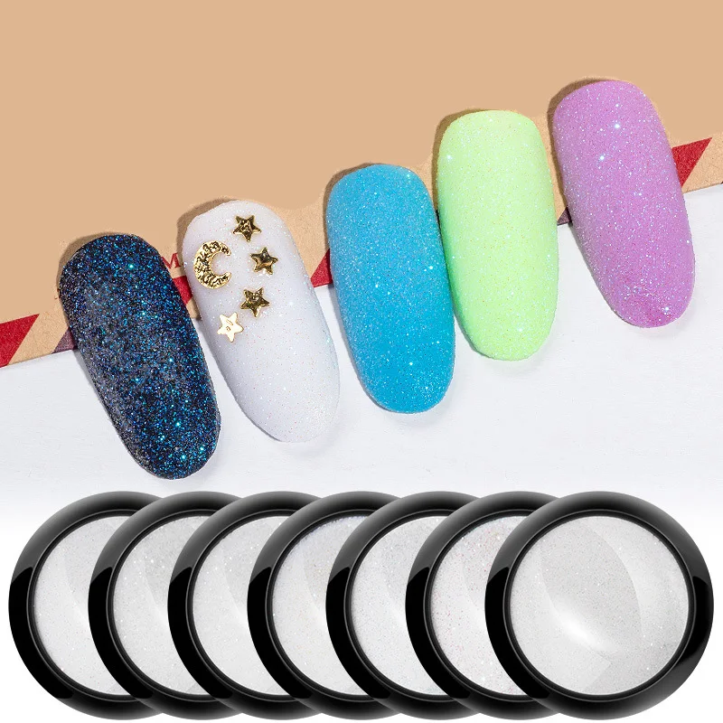1g/box Holographic Glitter Powder Sugar Nail Dust White Glitters Aurora ...