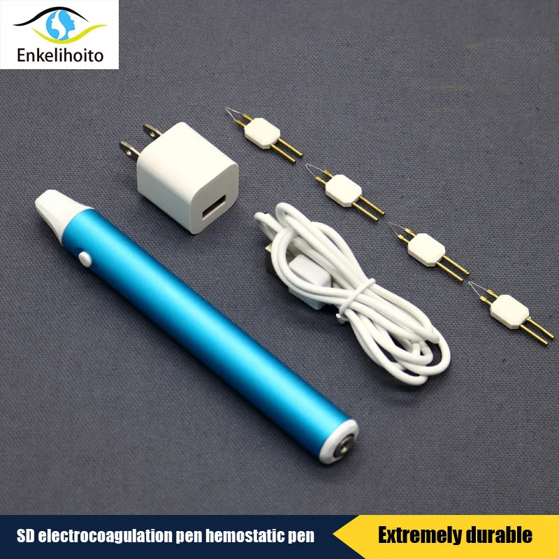 Double eyelid hemostatic device rechargeable electrocoagulation pen ...