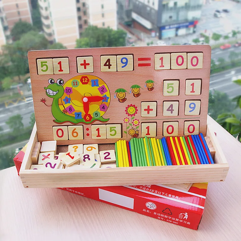 Children Maths Multifunctional Digital Box Blackboard Two Sides Used ...