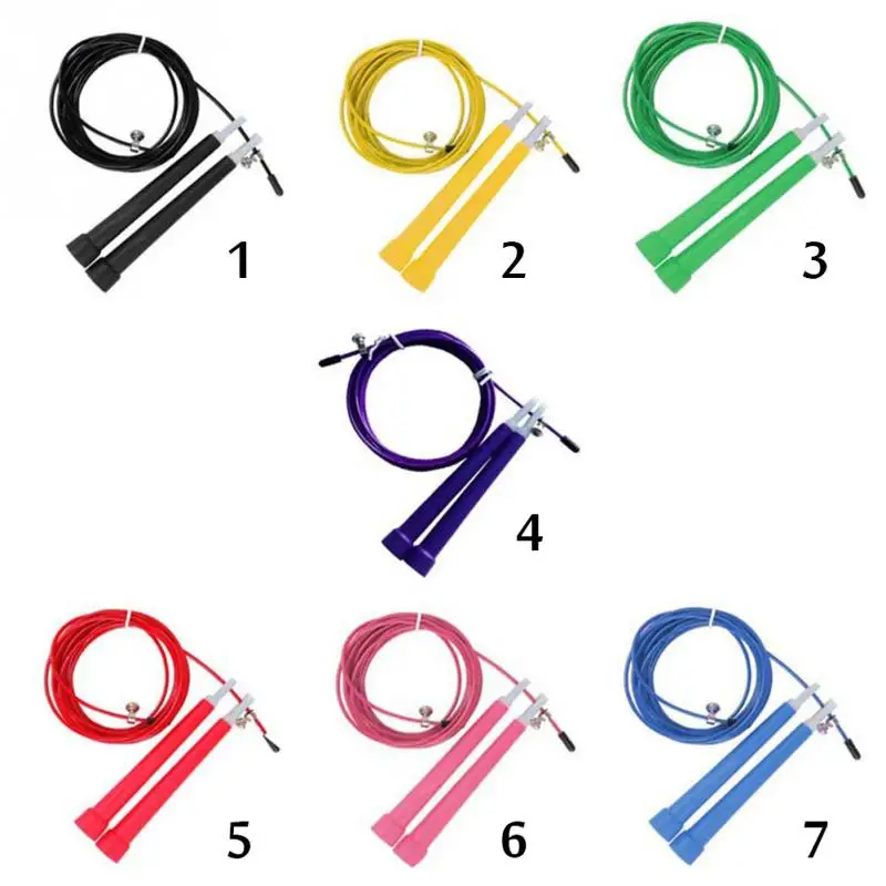 Calories Burned Jumping Rope 14cm 55inch Rope Speed Jump Rope For Sports Pvc Steel Wire Corda