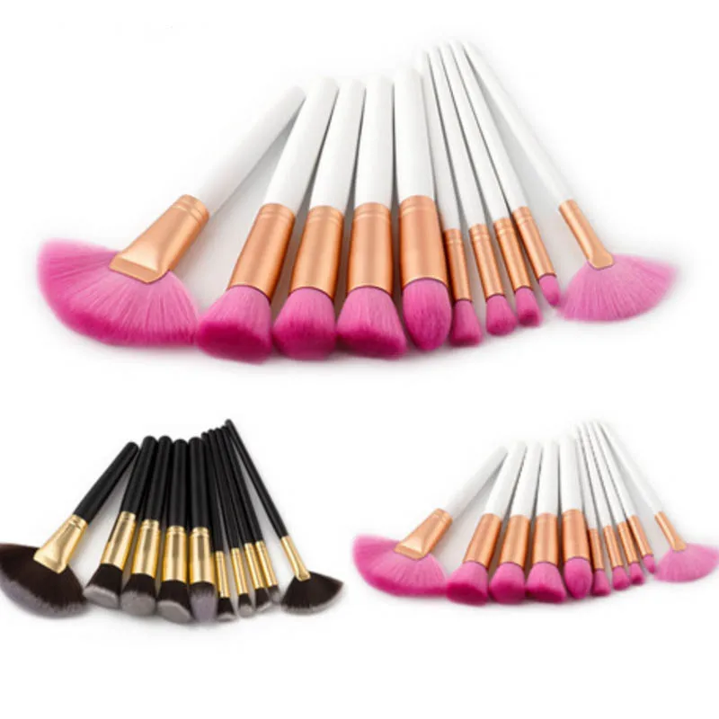 Aicebeu 10pcs Makeup Brushes Set Power Foundation Blending Contour ...