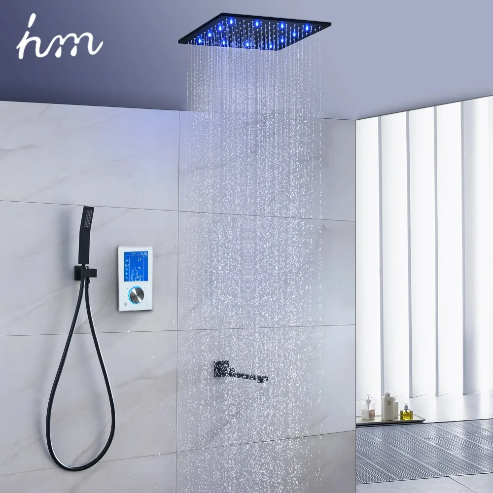 Luxury Thermostat 16 Inch Shower System Lcd Touch Screen Digital ...