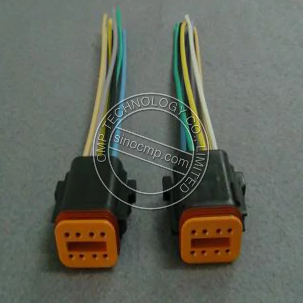 E320c Excavator Drive Panel Connector plug wire harness with 8 holes ...