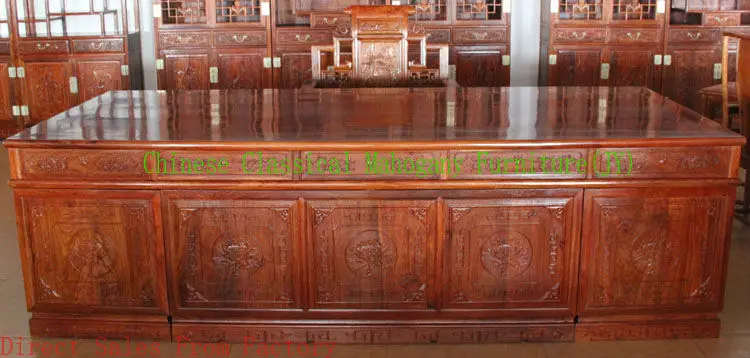 Chinese classical mahogany furniture computer desk office table ...