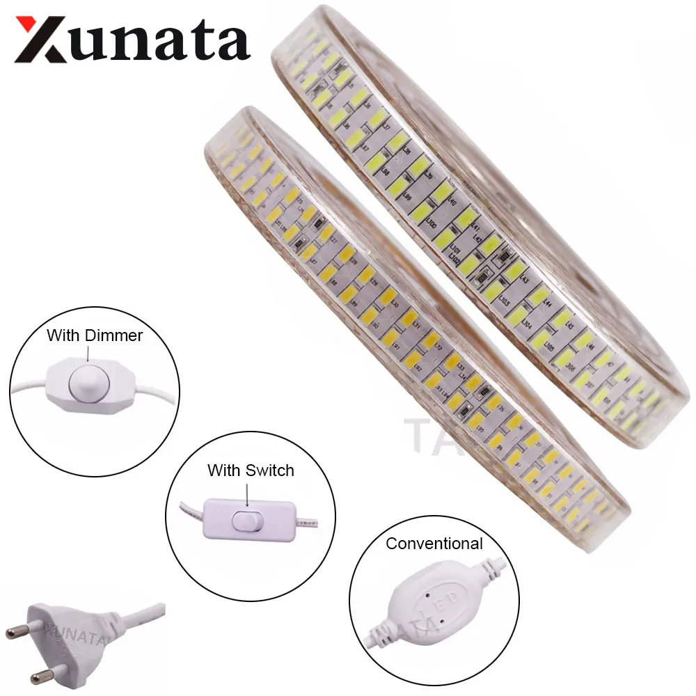 High Brightness AC 220V 5730 240 Leds/m LED Strip White/Warm White ...